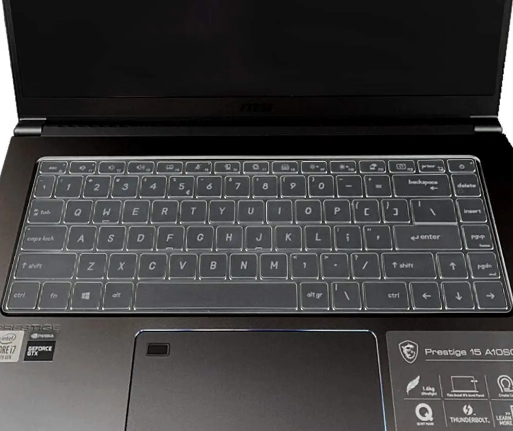 TPU laptop keyboard cover Protector for MSI Prestige 15/ Prestige 14 ...