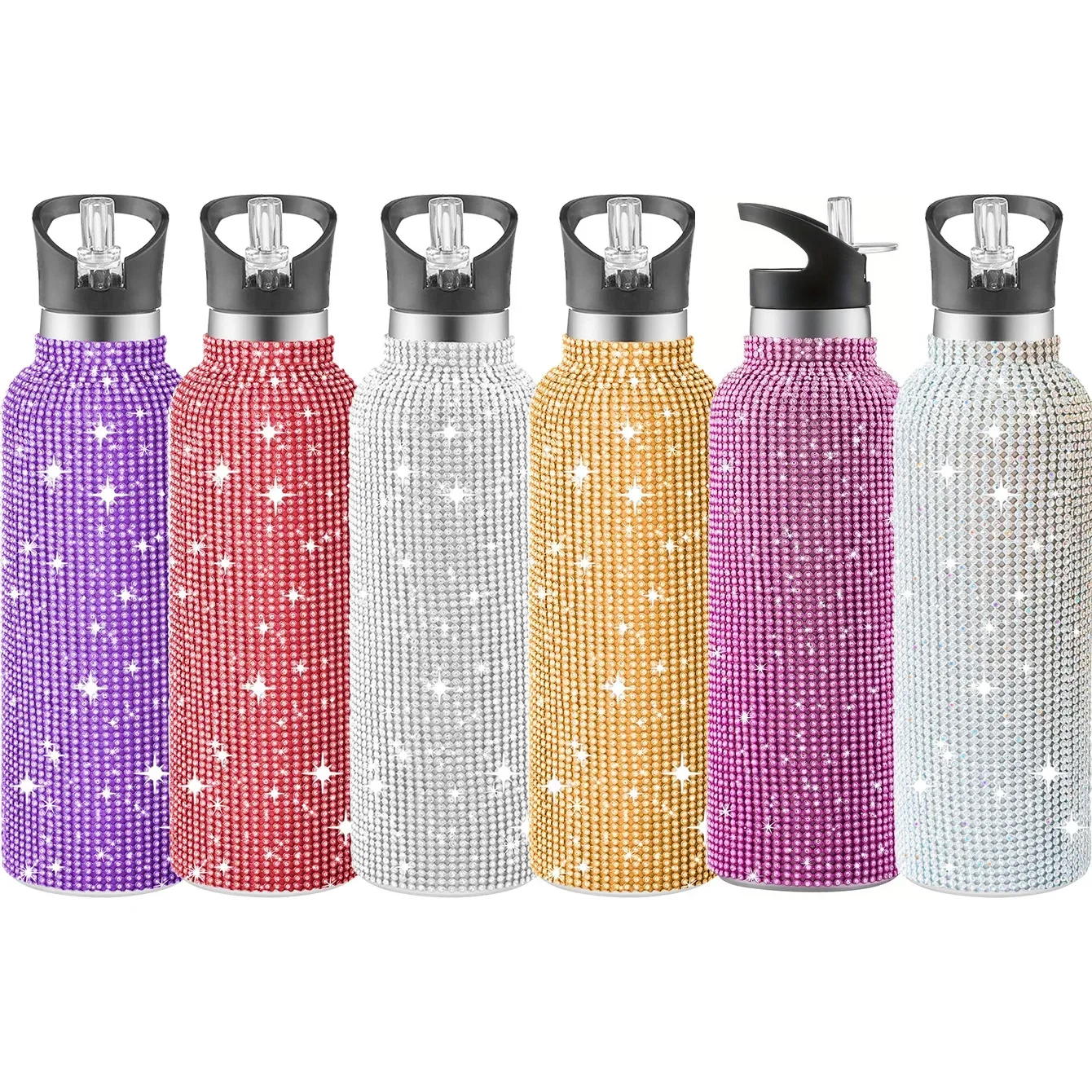 350/500/750/1000ML Bling Diamond Tumble Insulated Cup Sport Vacuum ...