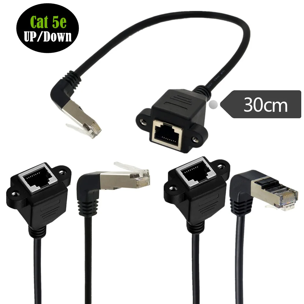 RJ45-Male-to-Female-Screw-panel-mount-Ethernet-LAN-Network-extension ...