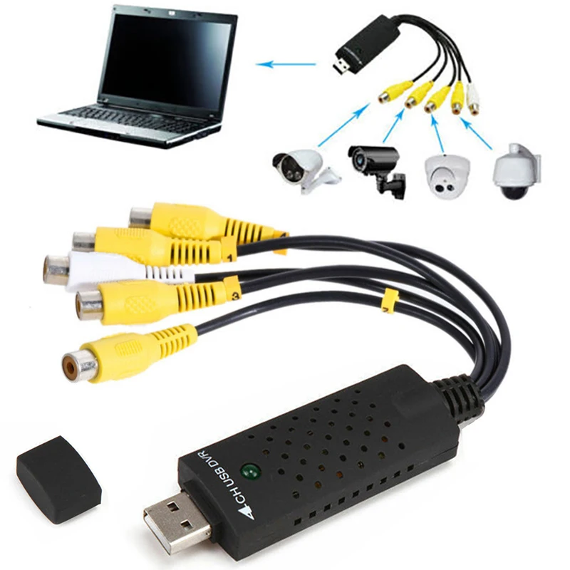 USB-2-0-Computer-PC-4-Channel-CVBS-Audio-Video-Capture-Card-Video ...