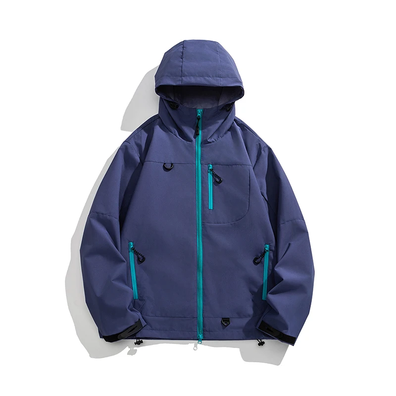 Men-s-Windbreaker-Jacket-Colour-Blocking-Zip-Up-Fashion-Jacket-Large ...