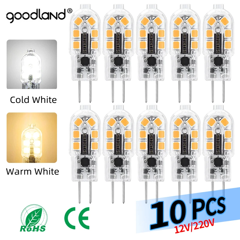 Goodland 10pcs/lot G4 Led Bulb AC 220V DC 12V LED Lamp SMD2835 ...