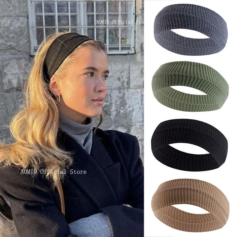 New-Fashion-Women-s-Knitted-Solid-Color-Hair-Band-Running-Yoga-Sports ...