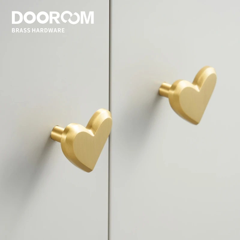 Heart Shaped Cupboard Handles | Brass Door Pulls Furniture | Heart ...