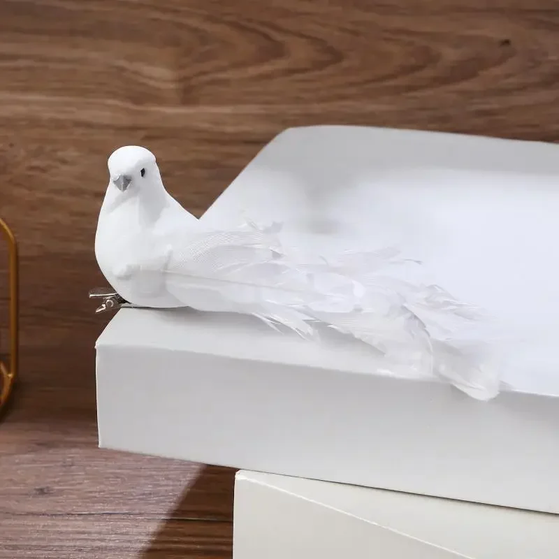 Artificial-Foam-Feather-Dove-Lover-Peace-White-Pigeons-Garden-Wedding ...