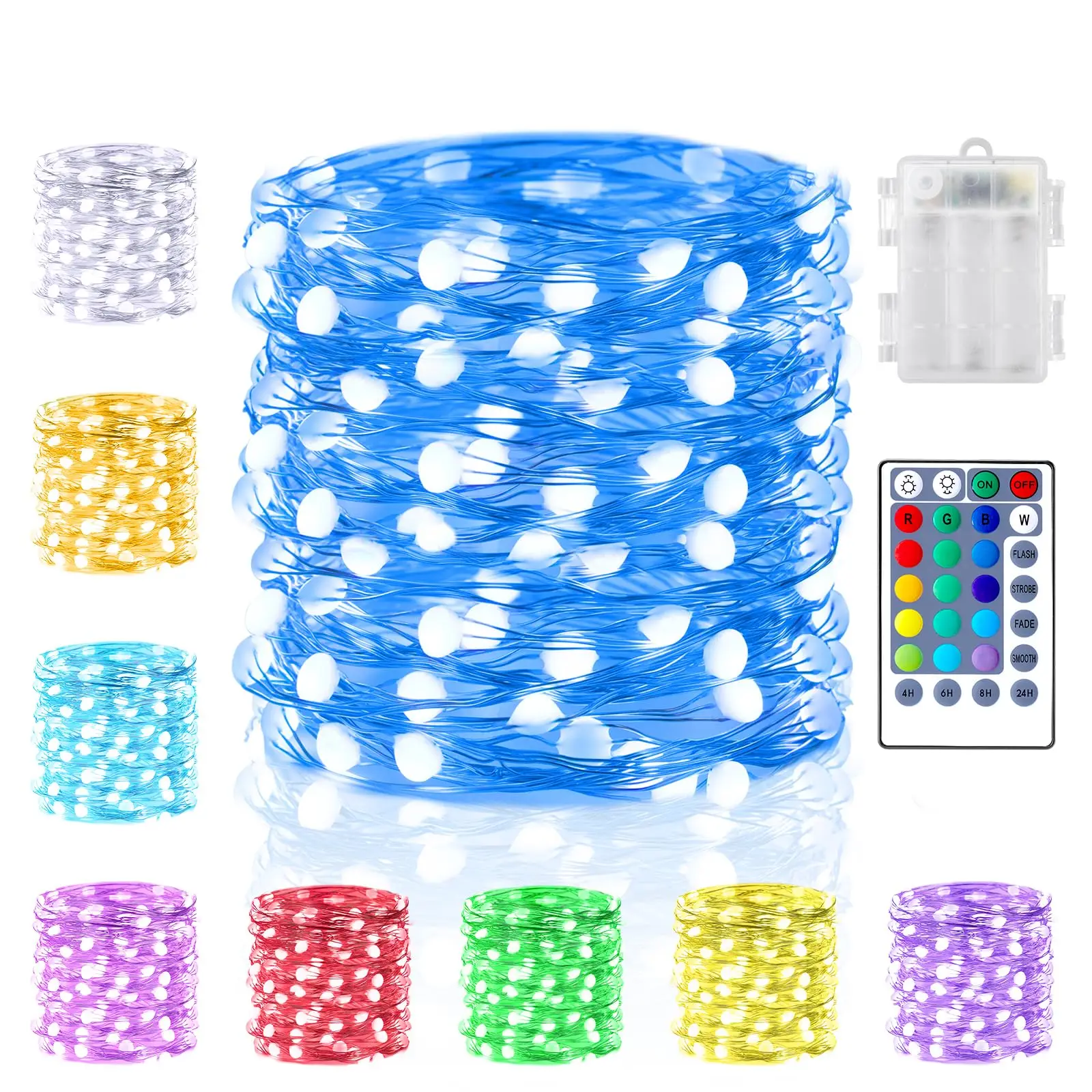 RGB-Color-Changing-Fairy-Light-Battery-operated-Garland-LED-Festoon ...