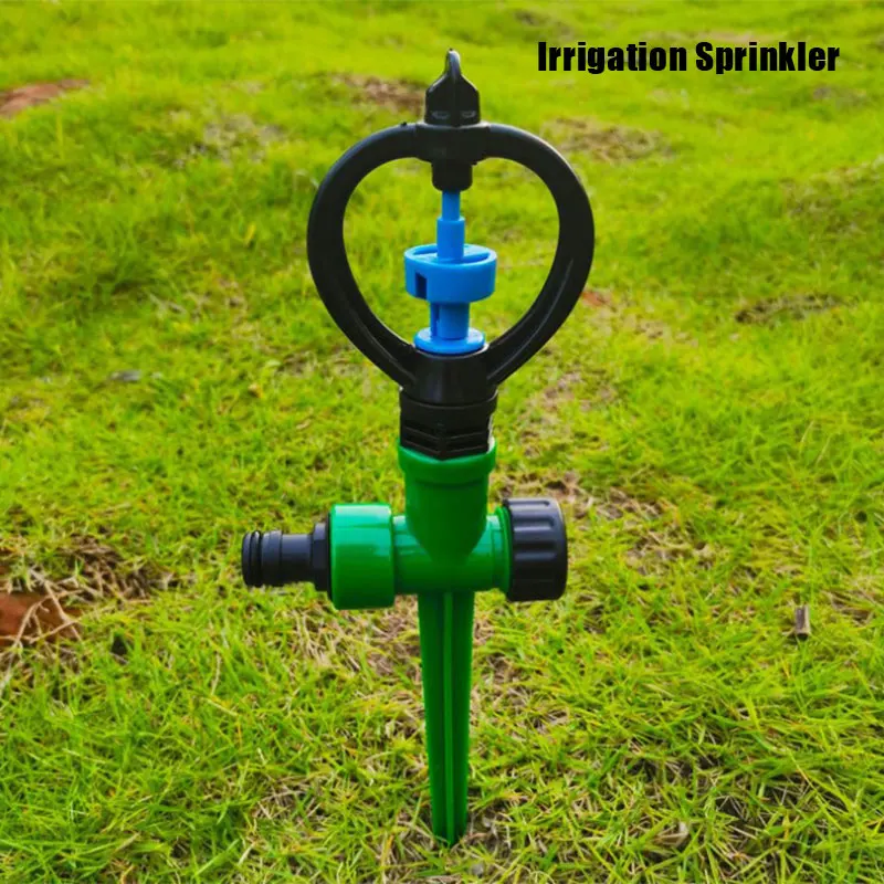 Garden-Farm-Irrigation-Sprinkler-With-Support-360-Degrees-Rotary-Lawn ...