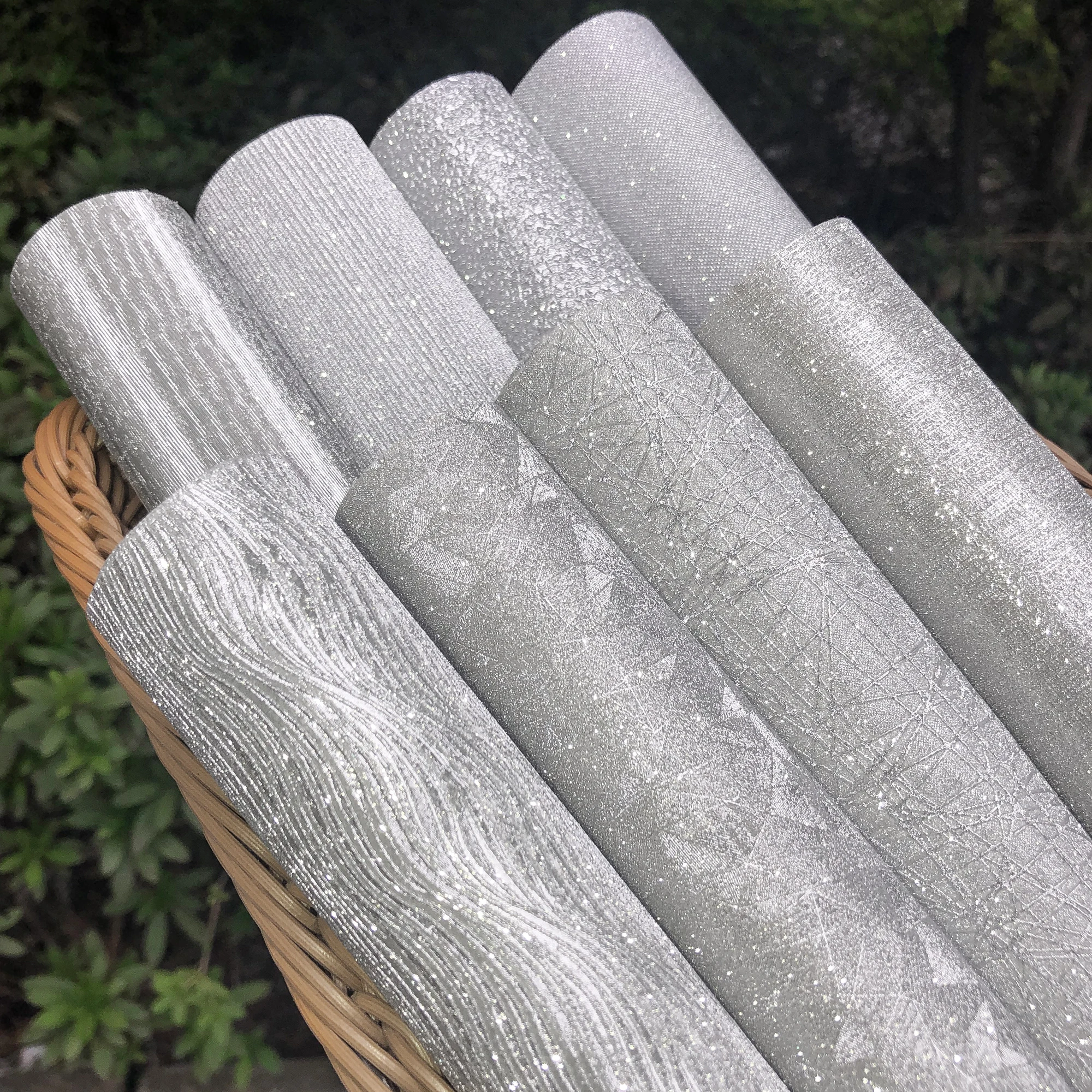 Bump-texturizado-prata-falso-couro-folhas-chevron-shimmer-tecido-de ...