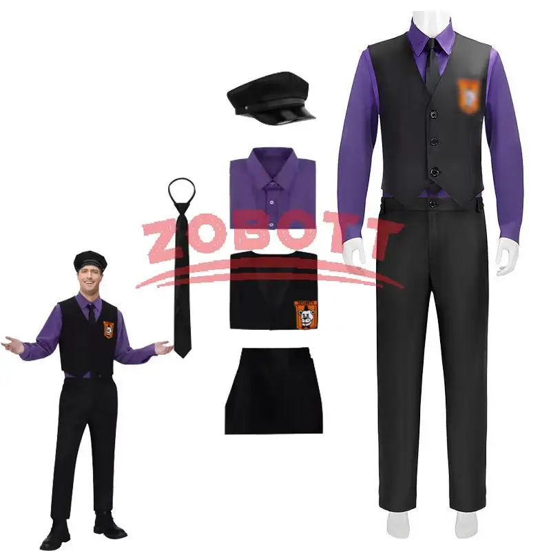 William afton cosplay traje fnaf cara traje cinco noites/at freddy ...