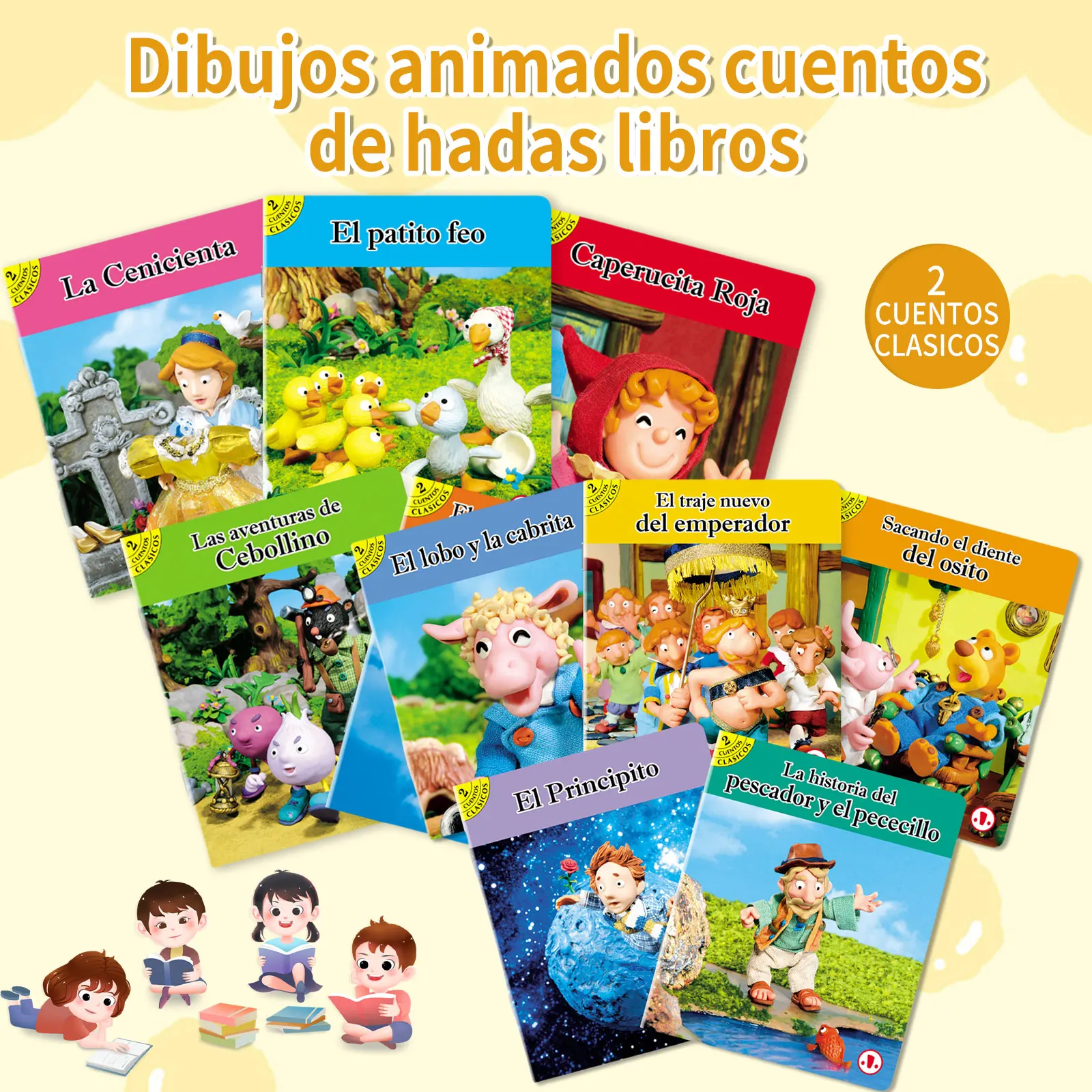 Juego-espa-ol-de-10-Libros-de-cuento-de-hadas-Libros-de-cuentos-para ...