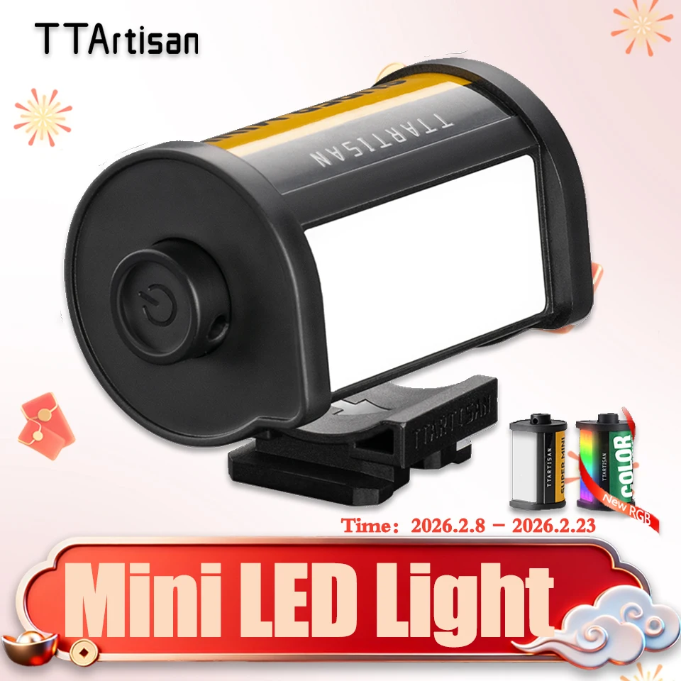 TTArtisan Mini Magnetic LED Light for Camera Lens Photography Vlog Live ...
