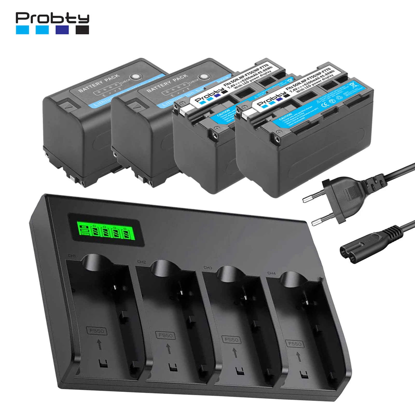 6200mAh-NP-F750-NP-F750-NP-F770-Battery-with-4-Channel-Charger-for-Sony ...