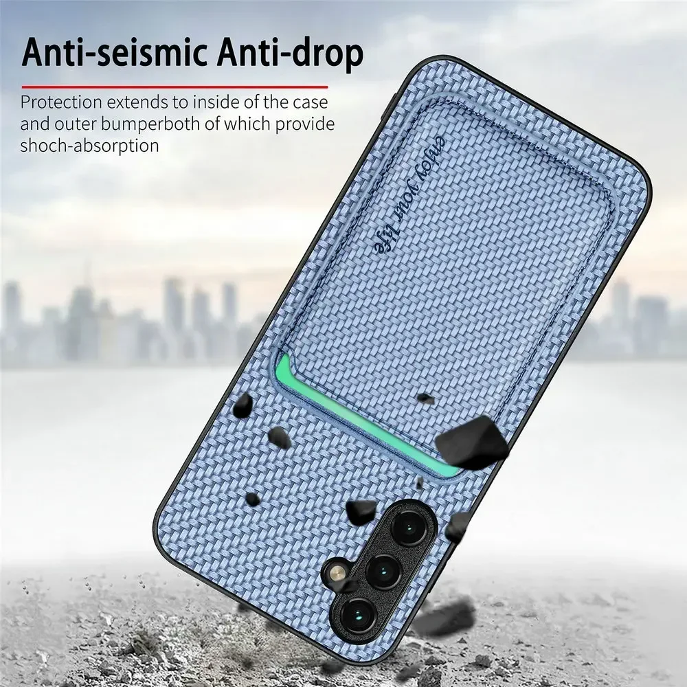 Leather Card Case with Detachable Magnetic Back Cover for A05S (Green)