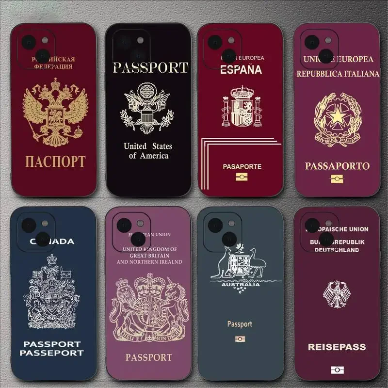 Fashion-Russia-America-Spain-French-Passport-Phone-Case-For-iPhone-11 ...