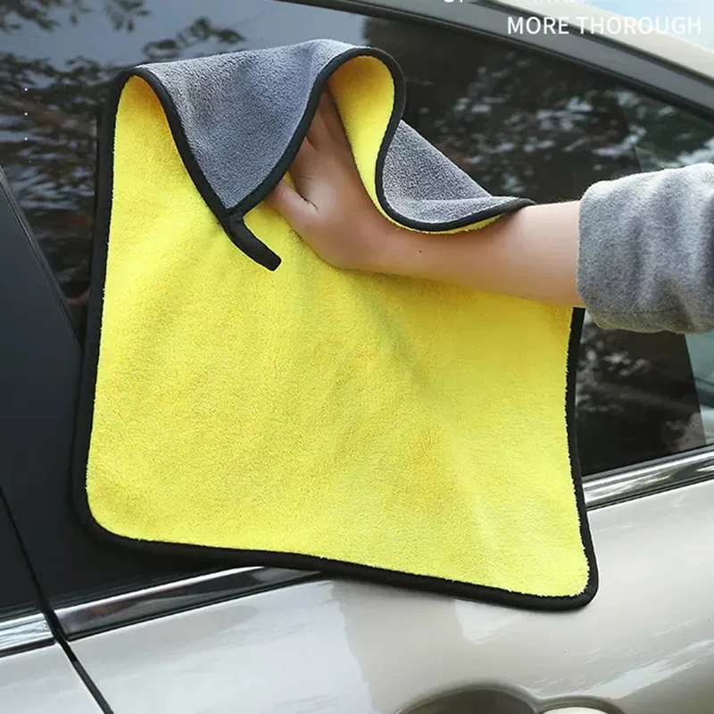 Wash towel wipe car cloth thickened water absorption not hair drop two ...