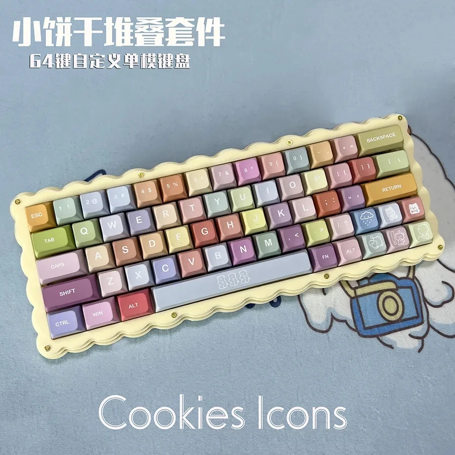 Kit mecánico apilado 60%, Teclado mecánico con cable RGB de acrílico ...