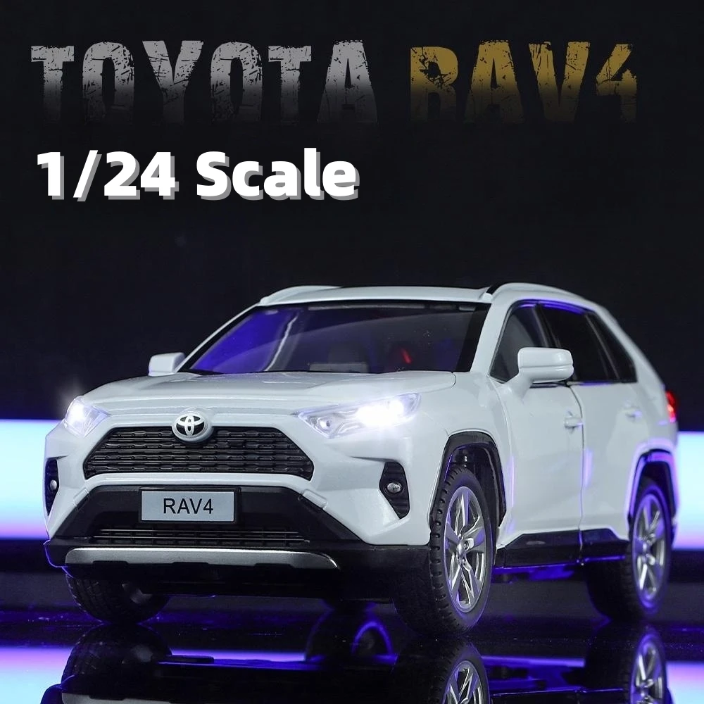 1-24-TOYOTA-RAV4-SUV-Sport-Diecast-Alloy-Miniature-Toy-Car-Model-Remote ...