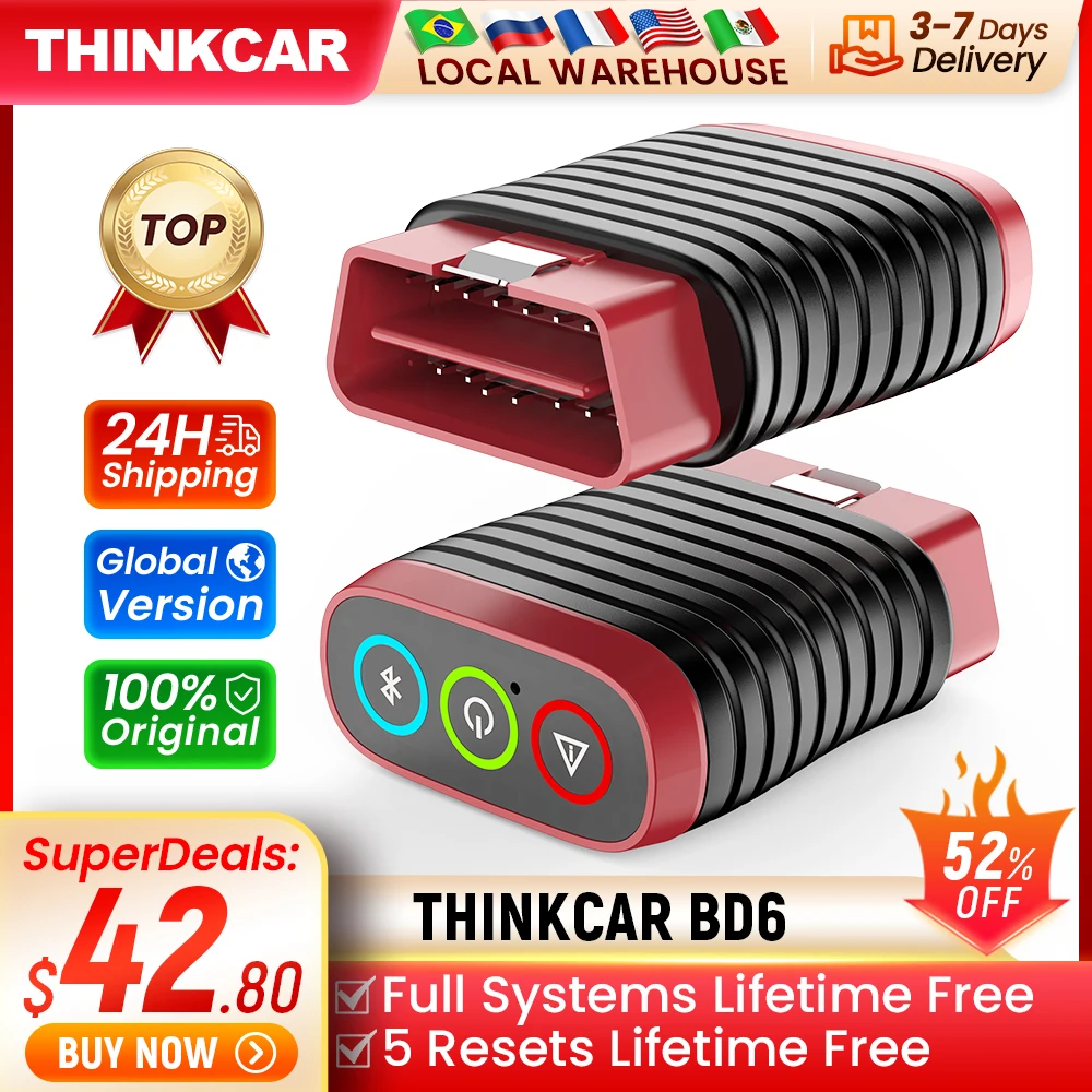 THINKCAR-BD6-Bluetooth-Scanner-Car-Diagnostic-Tool-OBD2-Scanner-Full-System-Diagnose-5-Reset ...