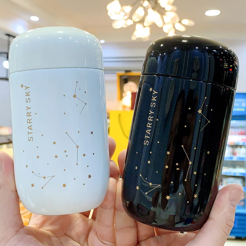 200ml Thermal Bottle Coffee Thermos Cup Starry Sky Mini Pocket Cups ...