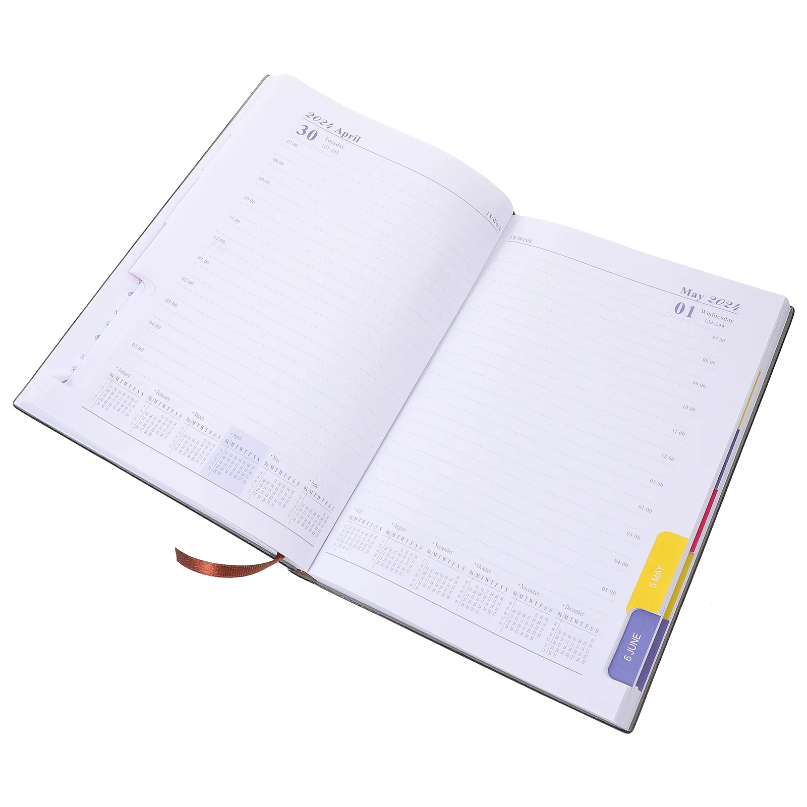 2024-Daily-Planner-Calendar-Appointment-Book-A4-Weekly-Planner-The ...