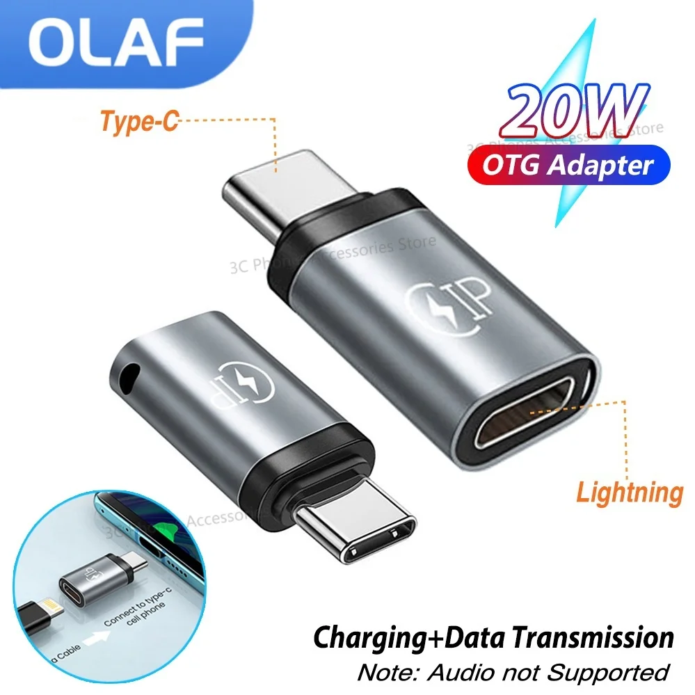 USB C to Lightning IOS Adapter Type-C Male to Lightning Female ...
