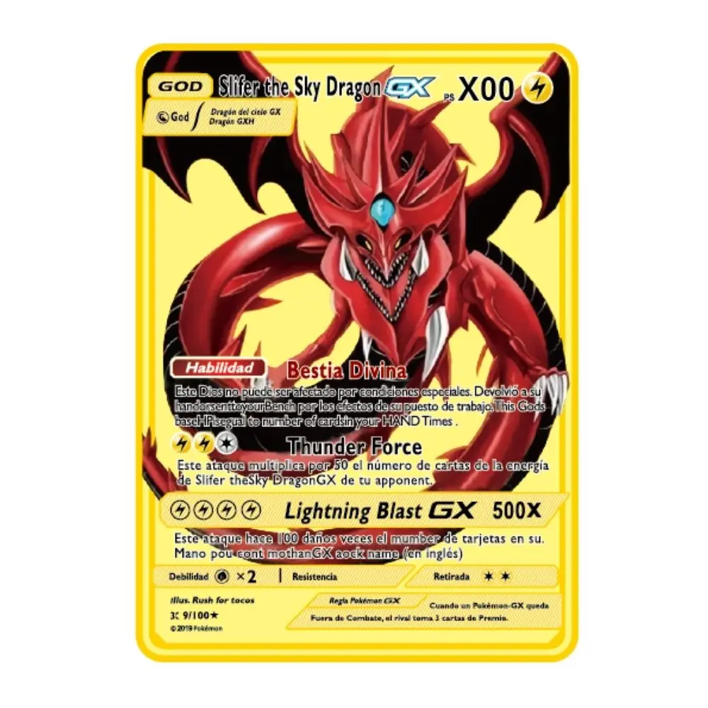 2022Spanish Pokémon Cards Metal Letters Spanish Iron Cards Mewtwo ...