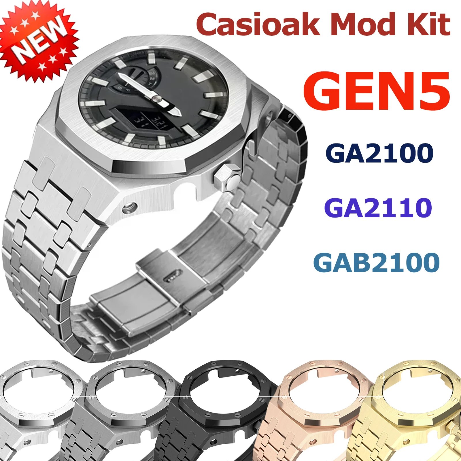 GEN5-Casioak-Mod-Kits-GA2100-Metal-Watch-Band-Case-Replacement-for-G-shock-Casioak-Modification ...