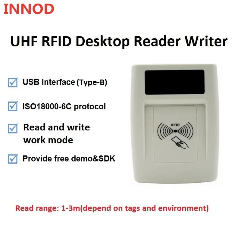 UHF-RFID-860-960Mhz-Card-Copier-ISO18000-6C-EPC-C1GEN2-Desktop-Reader ...