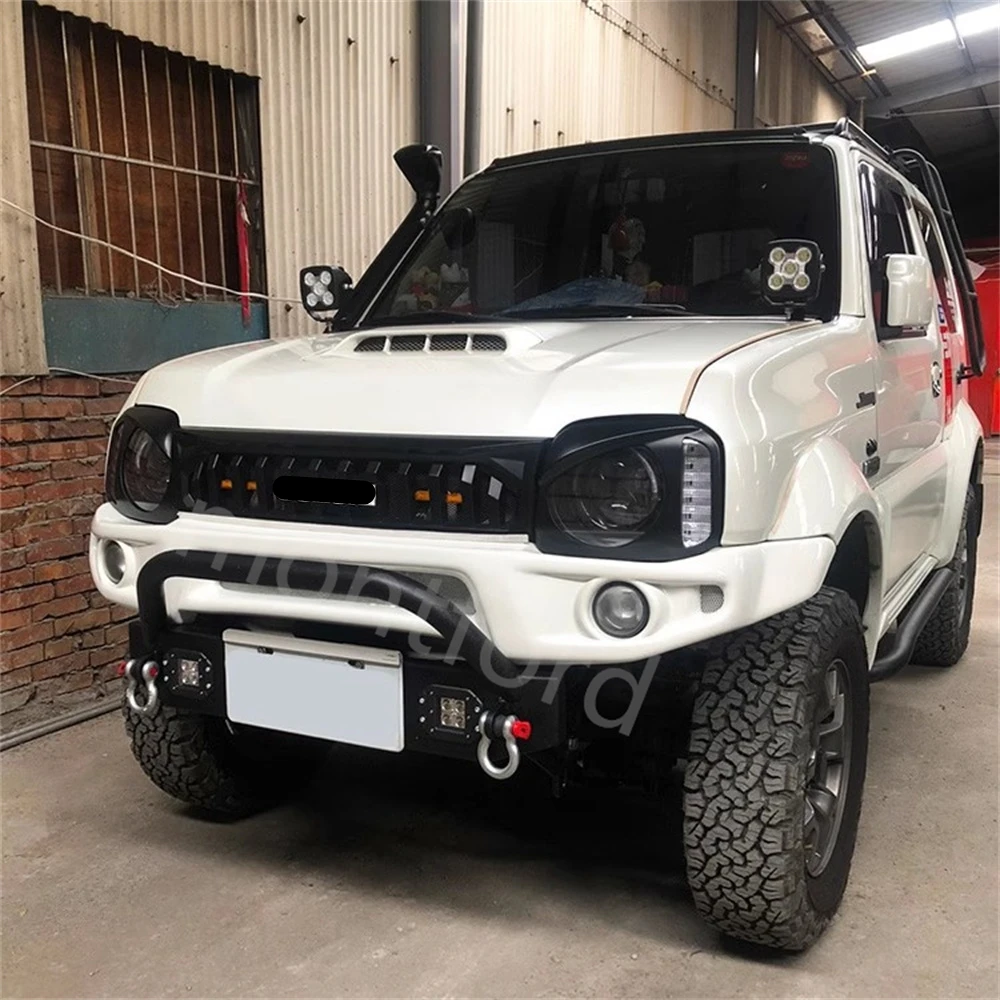 Parachoques-delantero-para-Suzuki-JIMNY-JB43-parrilla-de-radiador-cubierta-de-luz-led-accesorios ...