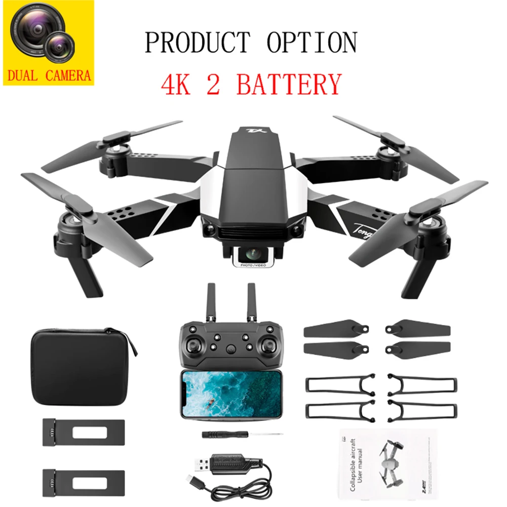 YLR/C S62 RC Mini Drones Single/Dual Drone With Camera Brushless 4K 2 ...
