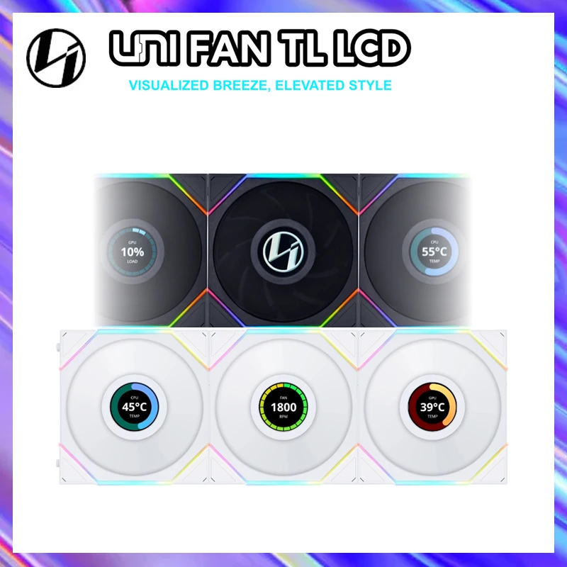 Lian-Li-UNI-FAN-TL-LCD-120-140-l-mina-dianteira-reversa-simples ...