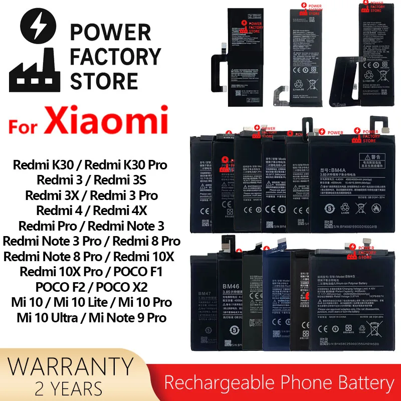 Brand New BM47 For Xiaomi Mi 10 10X Redmi 3/4 K30 Pro Note 8 Pro POCO ...