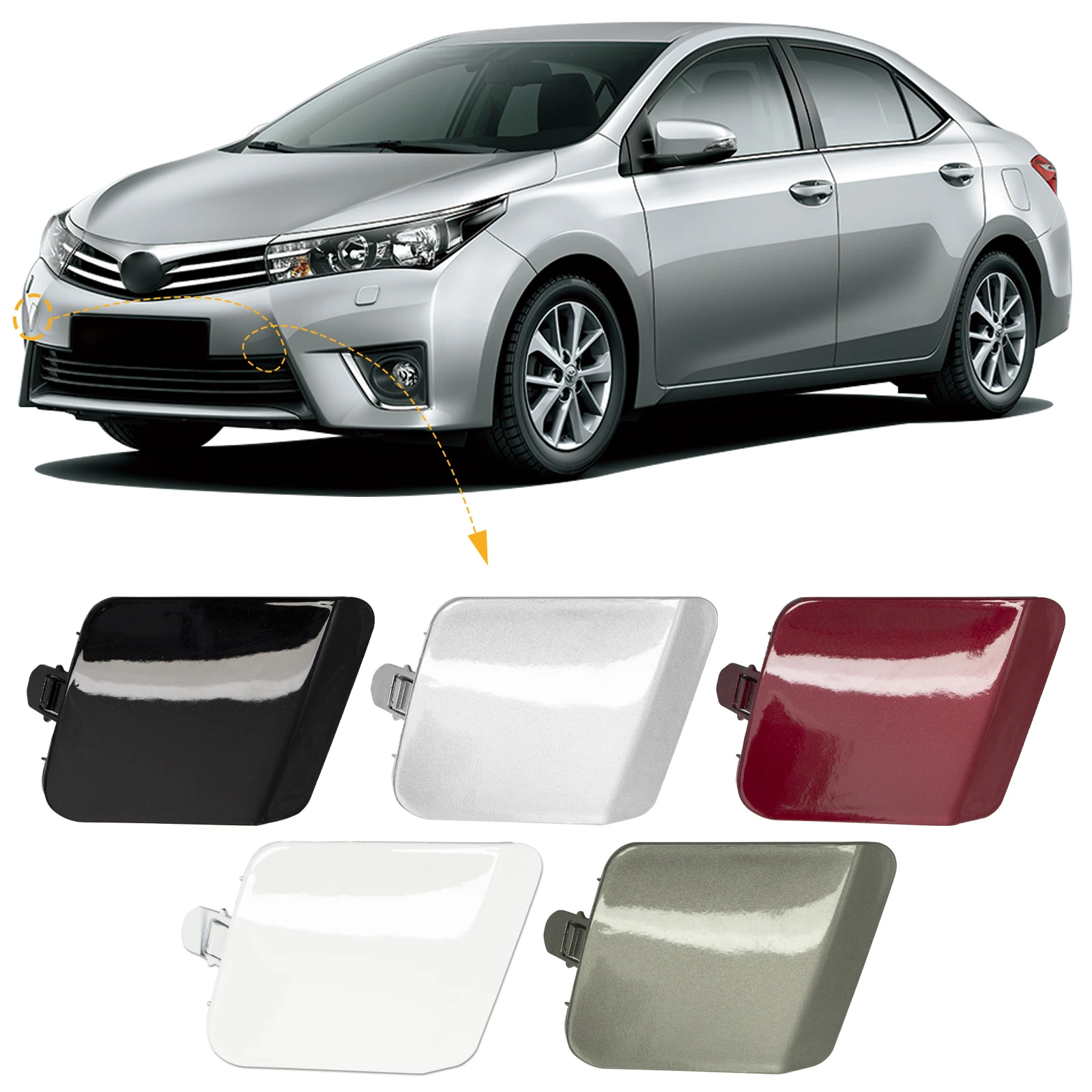 Front-Bumper-Tow-Hook-Cap-Towing-Eye-Cover-For-Toyota-Corolla-2014-2016 ...