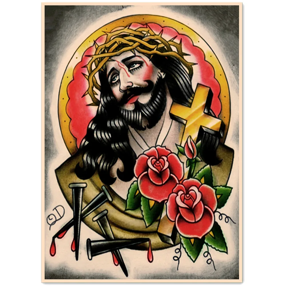 Neo Traditional Jesus Tattoo