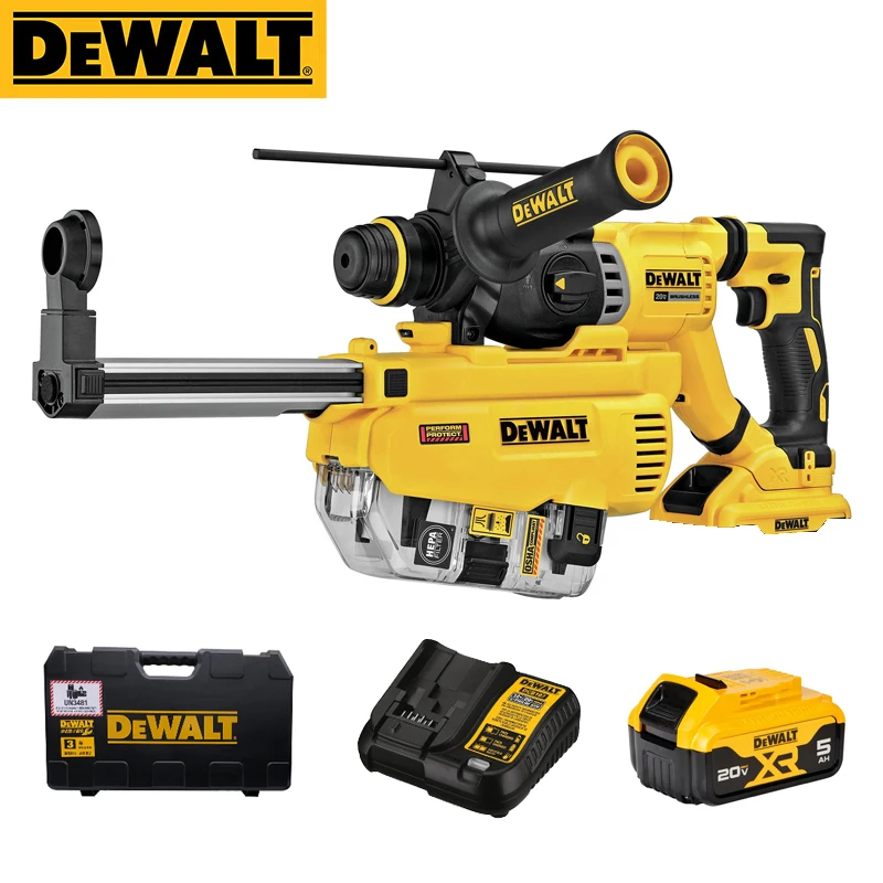 DEWALT 브러시리스 충전 해머, DWH205DH 집진기, 무선 임팩트 드릴, 로터리 해머, DCH263, 20V ...