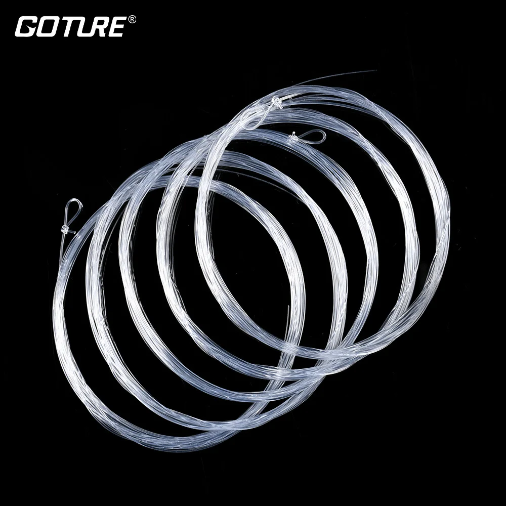 Goture 5pcs/pack Fly Fishing Tapered Leader Nylon Fishing Line 0X 7X ...