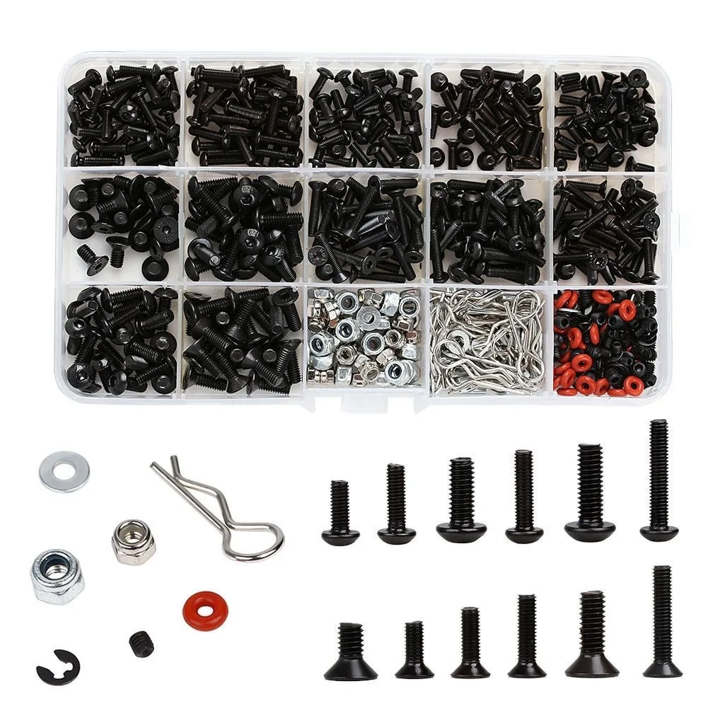 500pcs-Universal-RC-Screw-Kit-Screws-Assortment-Set-Hardware-Fasteners ...