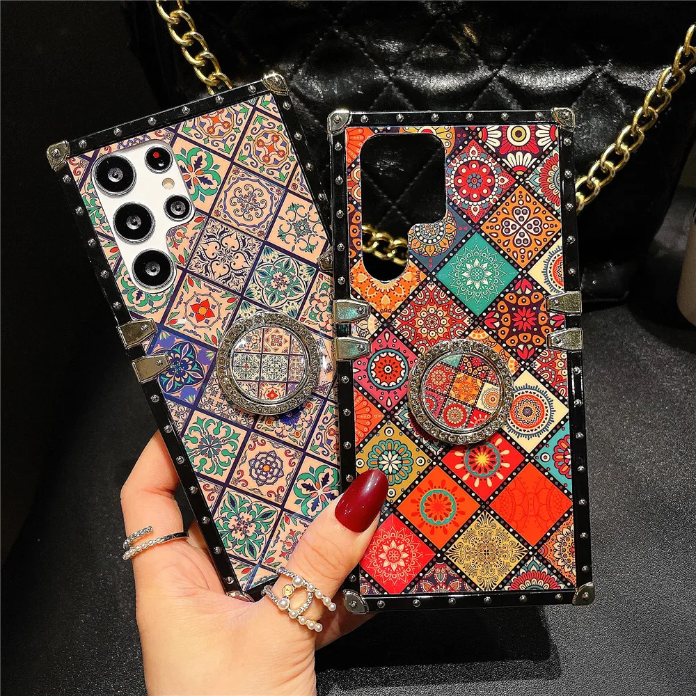 Luxury-Glitter-Retro-Flower-Pattern-Cover-For-Samsung-Galaxy-S23-Ultra ...