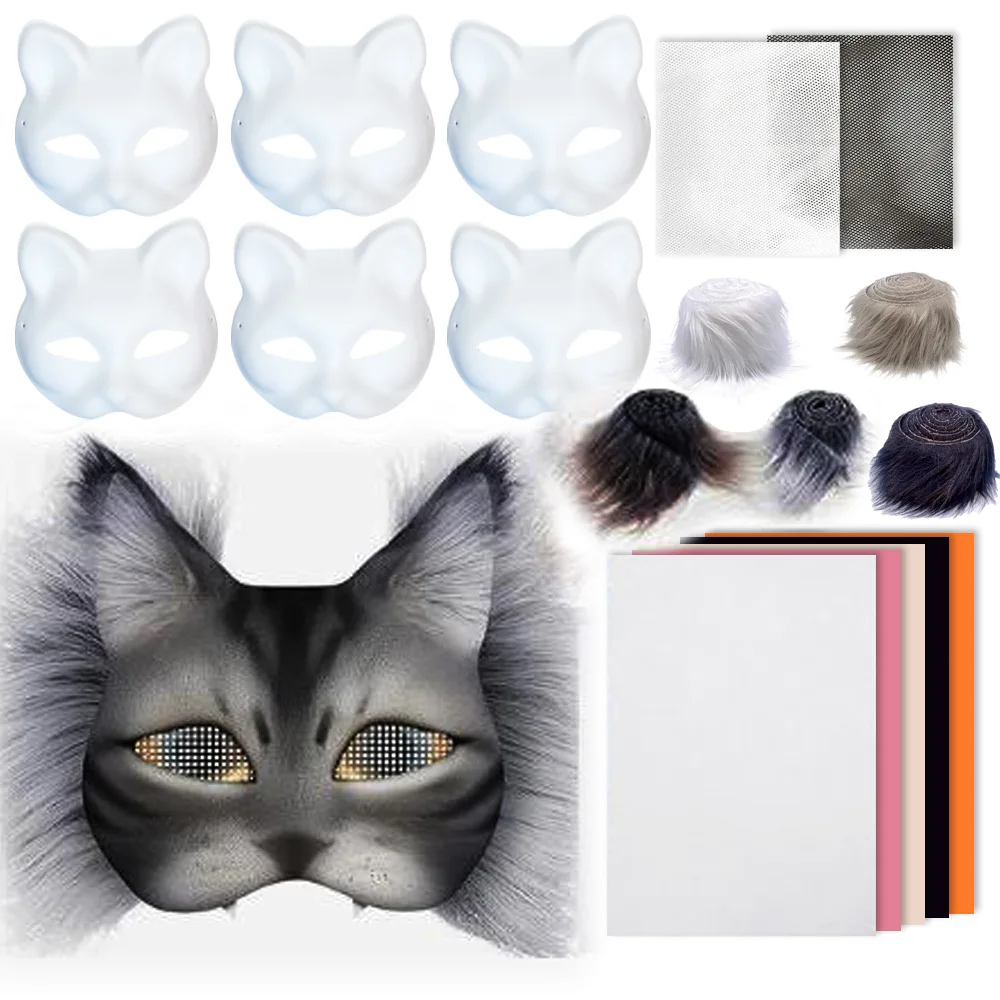 Cross-border Hot-selling New Gray-haired Dumb White Cat Set Plush ...