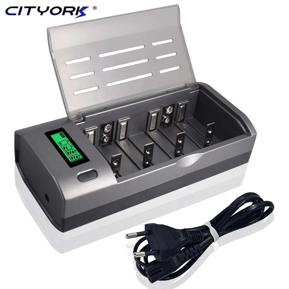 CITYORK 4Slots LCD Display Battery Charger For NIMH NICD 1.2V AA AAA C ...
