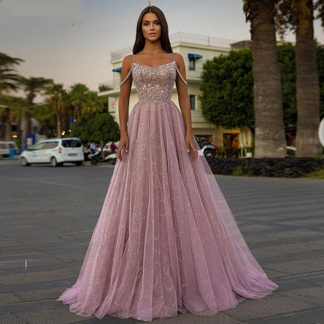 Blush Color Dress For Prom