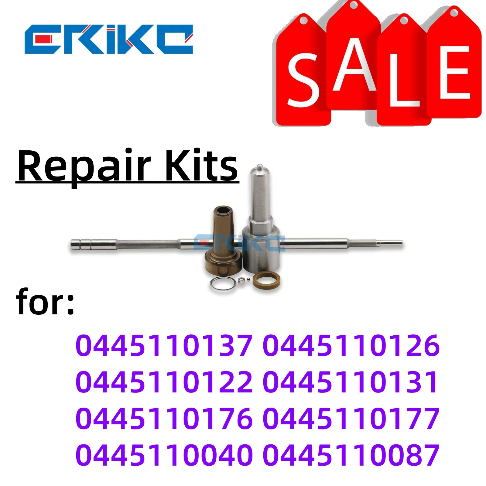 ERIKC Kit de réparation d'injecteur de carburant pour BOSCH 0445110137 ...