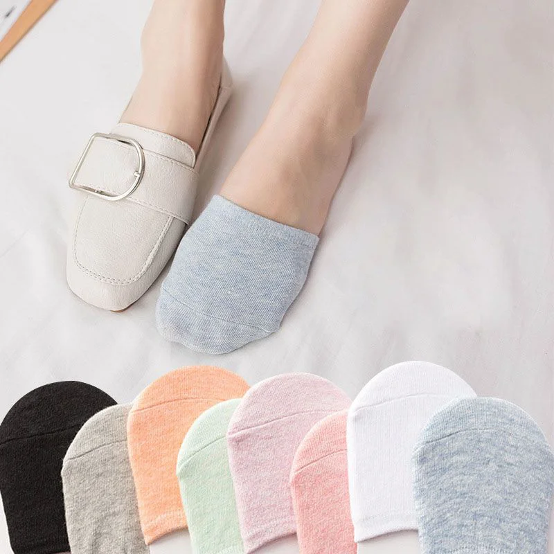 2pcs-Forefoot-Socks-Woman-Summer-Solid-Color-Candy-Female-Half-Foot-Toe ...