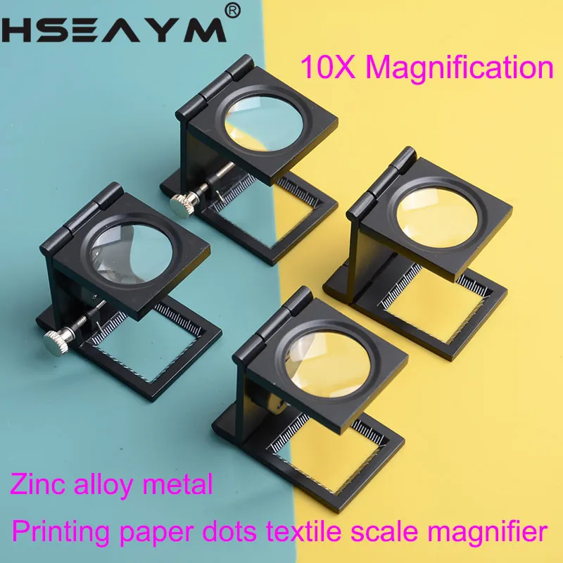 Lupa de tela con regla de aleación de Zinc LED, lupa de tela con escala ...