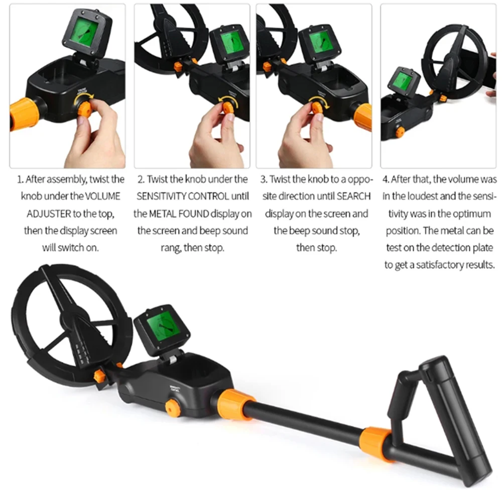 Handheld Treasure Underground Metal Detector Tracker MD-1008A Metal ...