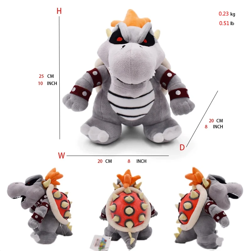 Bowser Mario Plush Toys King K.Rool Meowser Female Bowser Cartoon Game ...