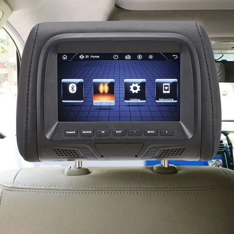 Universal 7Inches Car Headrest Monitor Screen Rear Seat Entertainment ...