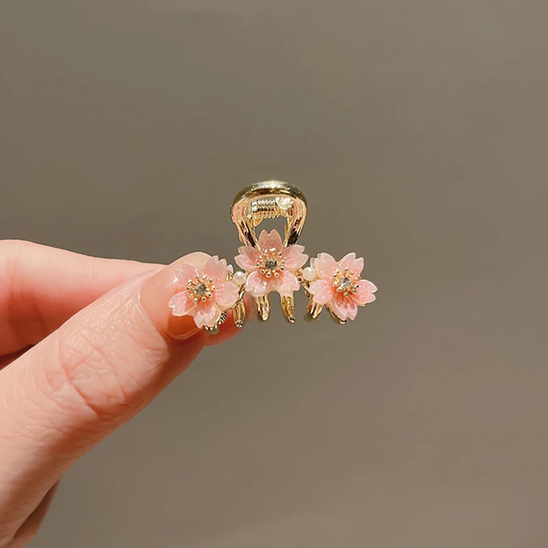 Pearl-Rhinestone-Sakura-Hairpin-Women-Exquisite-Bangs-Side-Small-Size ...