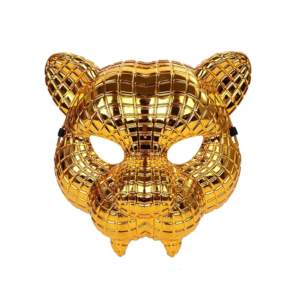 Halloween Animal Cosplay Lion Tiger Leopard Stage Show Prop Mask Golden ...