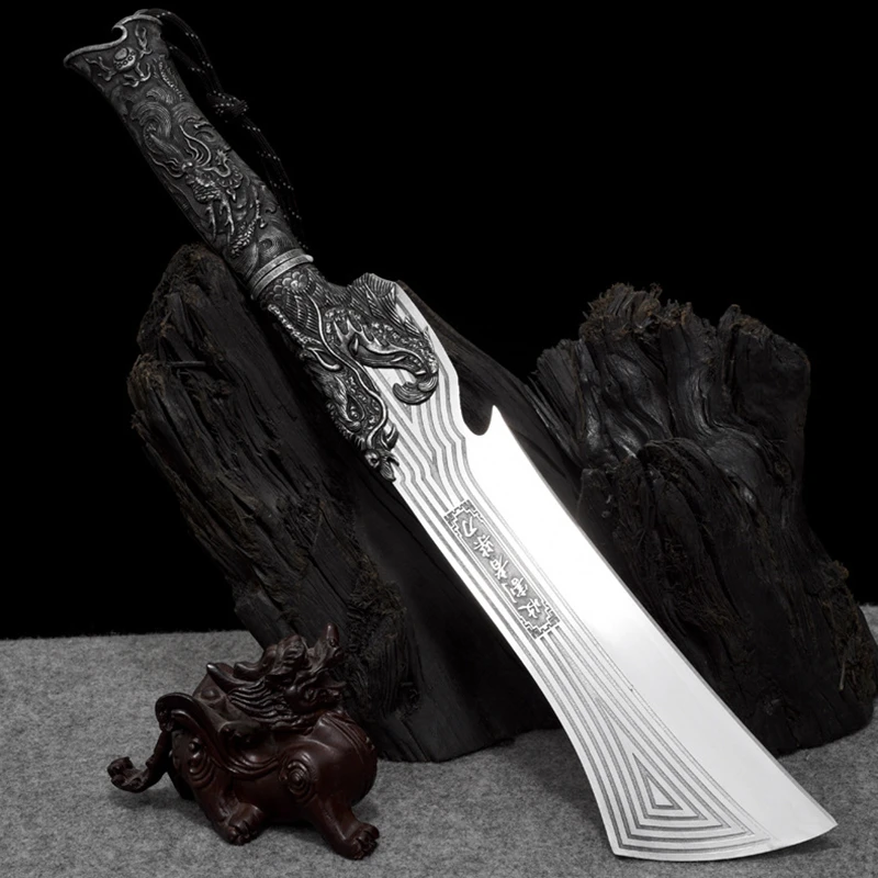 Wood Chopper Knife Handmade Forged 8.5 Inch Long Hatchet Longquan ...